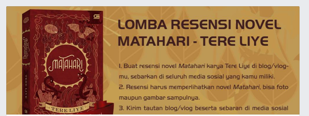 Gratis Voucher Gramedia Total Jutaan Rupiah dan Paket Novel GPU dari ...