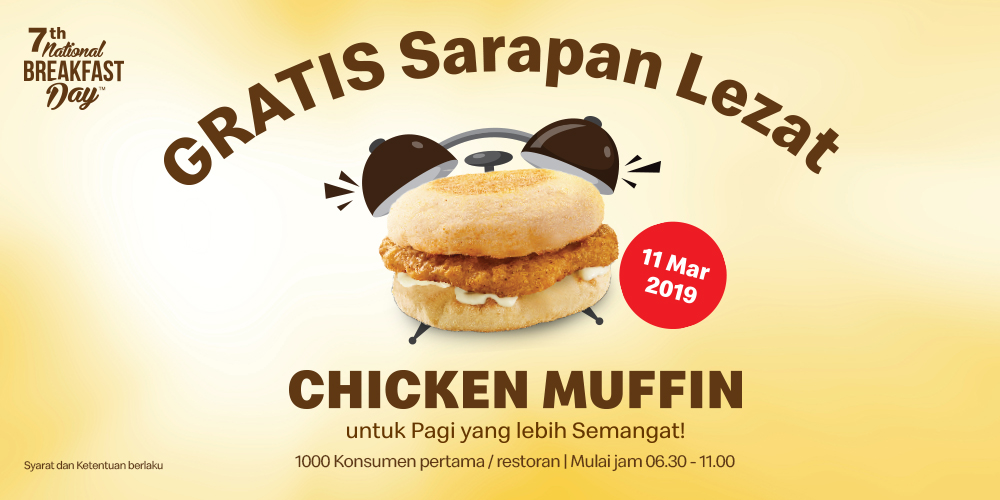 National Breakfast Day 2019 McDonald's Indonesia Gratis Sarapan Lezat Chicken Muffin - Info Kuis ...