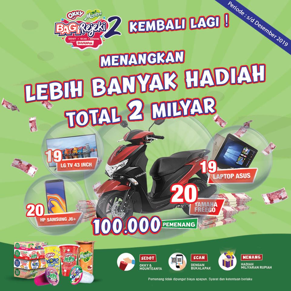 Promo Mountea Okky Bagi Rejeki dengan Bukalapak Periode 2 Sampai ...