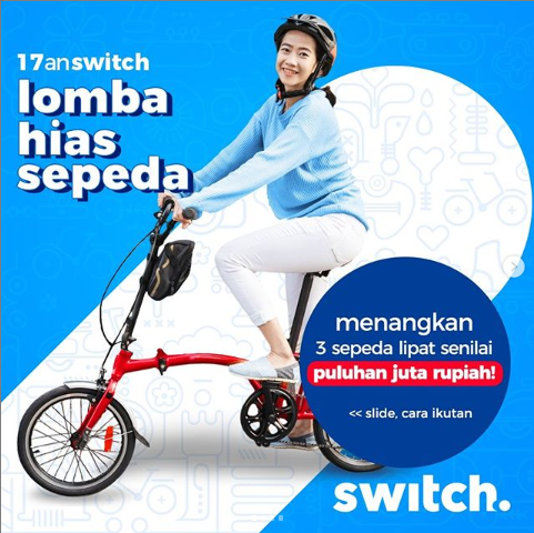 17an Switch Lomba Hias Sepeda Menangkan Sepeda Lipat - Info Kuis Berhadiah