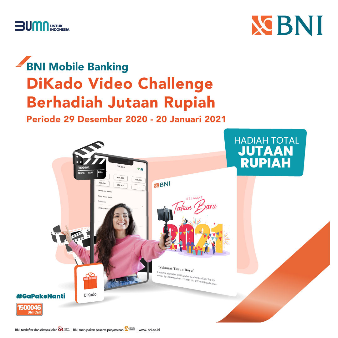 BNI Mobile Banking DiKado Video Challenge Berhadiah Jutaan Rupiah ...