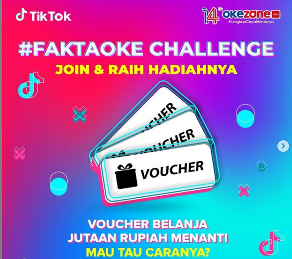 Kontes FaktaOke Challenge di TikTok Menangkan Hadiah Voucher Belanja ...