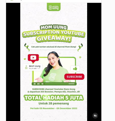 Subscribe Youtube Mom Uung Bisa Dapat Hadiah Total 5 Juta - Info Kuis Berhadiah